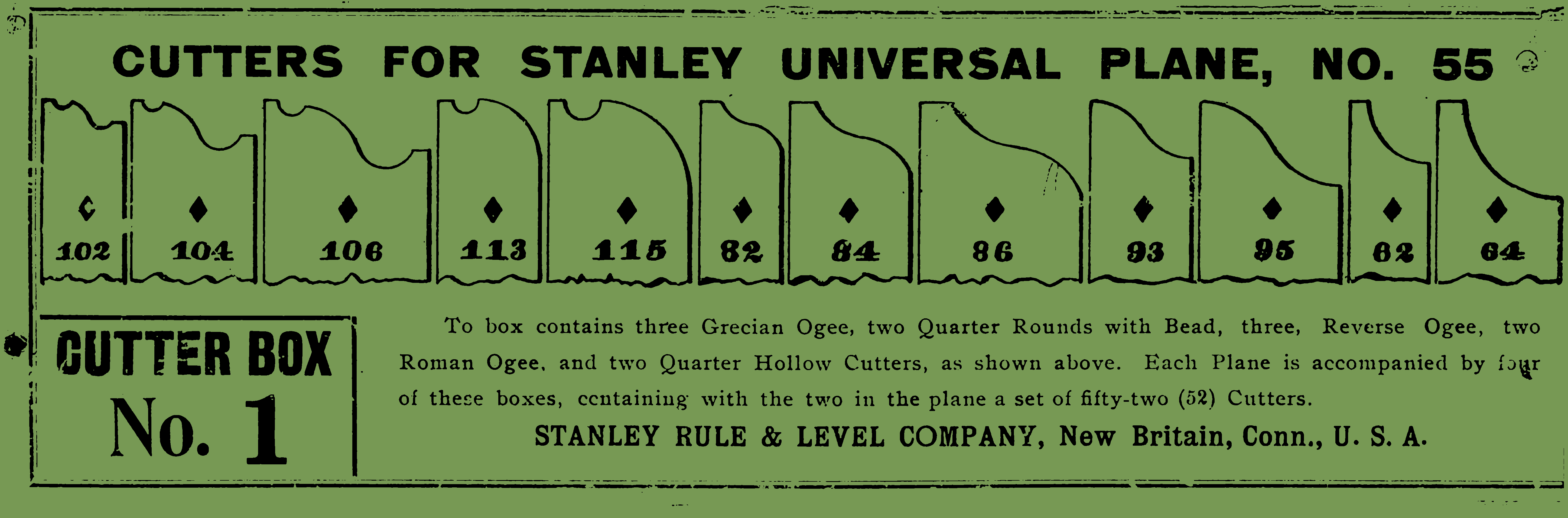Stanley 55 cutter box Labels – Ch'Gans random bits and bobs